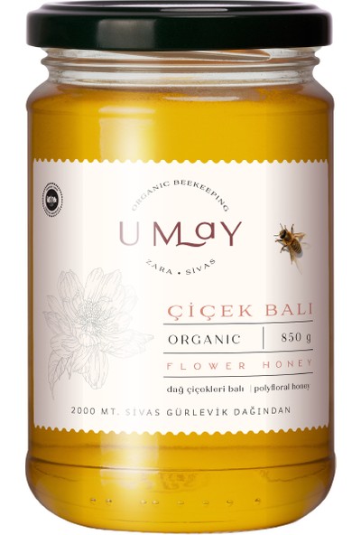 Umay Herbal Organik Çiçek Balı (Poliflora) 850 Gr