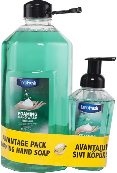 Deep Fresh Diamond Köpük Sabun Emerald 2,5 Lt & 400 ml Avantaj Paketi Deep Fresh Diamond Köpük Sabun Emerald 2,5 Lt & 400 ml Avantaj Paketi