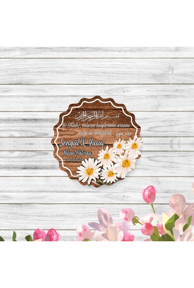 Baskıcı Amca 50'li Kişiye Özel Söz Nişan Kına Düğün Ahşap Magnet