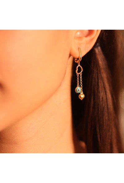 Değerli Kuyumculuk Kalp Gözü Küpe