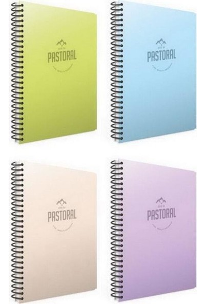Gıpta Pastoral Spiral Defter A4 72 Yaprak 3 Kareli + 1 Çizgili