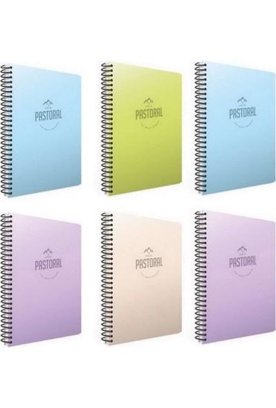 Gıpta Pastoral Spiralli Defter A4 60 Yaprak 3 Kareli + 3 Çizgili