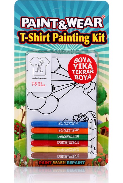 Paint&Wear Palyaço Boyama T-Shirt 7-8 Paint&Wear Palyaço Boyama T-Shirt 7-8