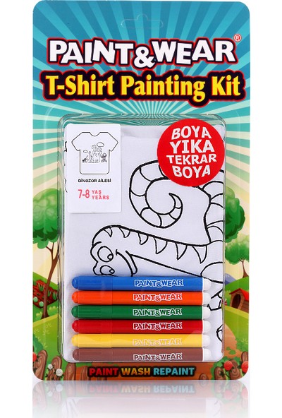 Paint&Wear Dinazor Ailesi Boyama T-Shirt 7-8 Paint&Wear Dinazor Ailesi Boyama T-Shirt 7-8