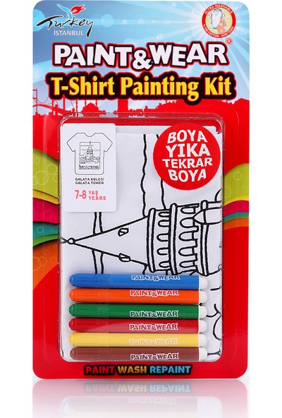 Paint&Wear Galata Kulesi Boyama T-Shirt 7-8 Paint&Wear Galata Kulesi Boyama T-Shirt 7-8