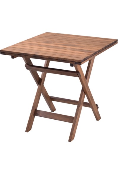 Özdağ Mobilya Gürgen Katlanır Ceviz Renk Masa 70x70 cm