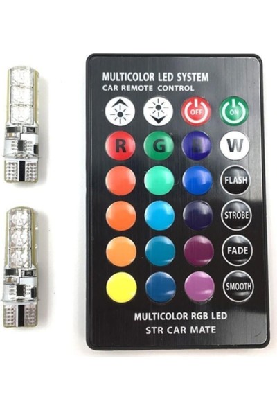 Nomtech LED T10 Kumandalı Çakarlı Park Ampulü