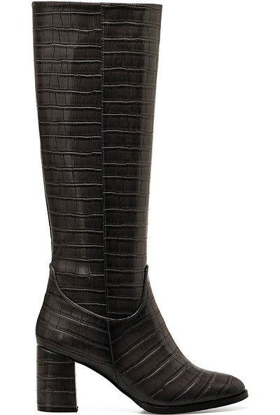 Nine West Massa Gri Kadın Ökçeli Çizme Nine West Massa Gri Kadın Ökçeli Çizme