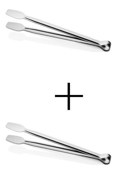 Maşa 2'li Çelik Izgara Maşası 23 cm Kızartma Maşası Maşa 2'li Çelik Izgara Maşası 23 cm Kızartma Maşası