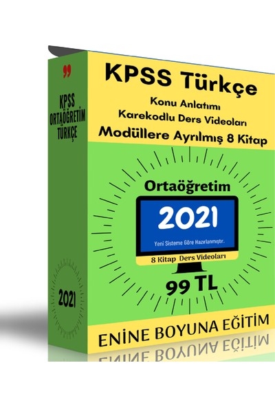 Enine Boyuna KPSS Türkçe Ortaöğretim Modüler Kitap Seti + Ders Videoları Enine Boyuna KPSS Türkçe Ortaöğretim Modüler Kitap Seti + Ders Videoları