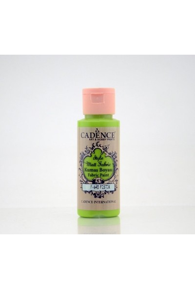 Cadence Kumaş Boyası 59 ml Mat Fıstık Yeşili Cadence Kumaş Boyası 59 ml Mat Fıstık Yeşili