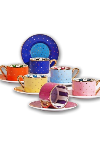 Kosova 6'lı Lüx Bone Kahve Fincan Takımı Elite Kosova 6'lı Lüx Bone Kahve Fincan Takımı Elite