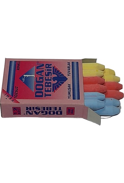 Doğan Sulfatlı Klasik Renkli Tebrşir 12'li