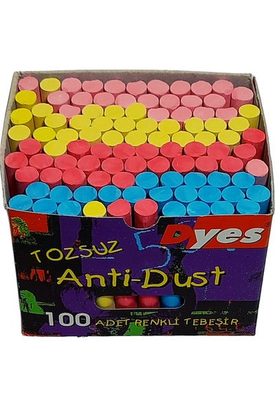Dyes Karbonat Esaslı Renkli Tebeşir 100'lü Dyes Karbonat Esaslı Renkli Tebeşir 100'lü