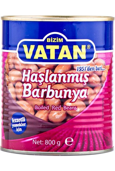 Bizim Vatan Haşlanmış Barbunya 800 gr Bizim Vatan Haşlanmış Barbunya 800 gr