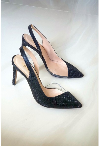 Topukla 036 4169 Arka Açık Taşlı Sitiletto Topukla 036 4169 Arka Açık Taşlı Sitiletto