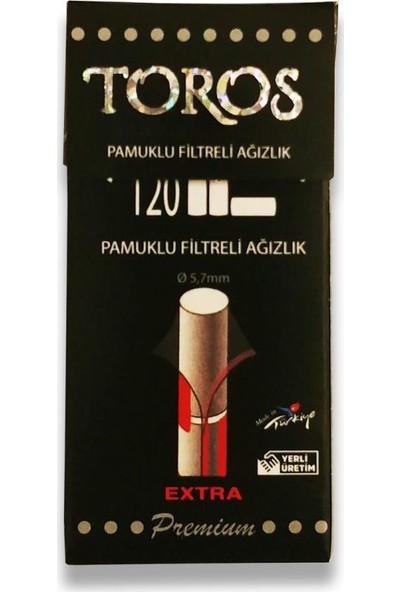 Toros Pamuklu Filtreli Ekstra Slim Ağızlık Makaron 120 Adet (5.7 Mm) Toros Pamuklu Filtreli Ekstra Slim Ağızlık Makaron 120 Adet (5.7 Mm)