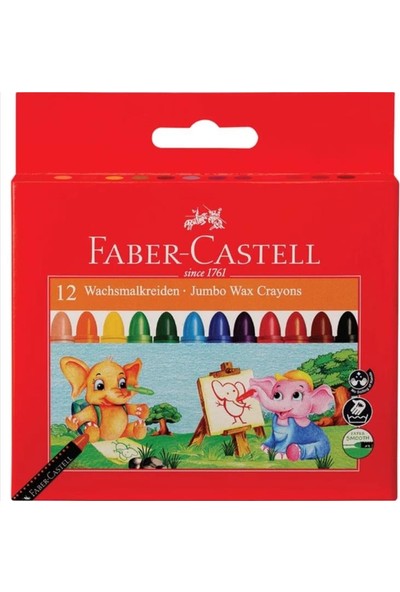 Faber-Castell Mum Pastel Boya Yıkanabilir 12 Renk