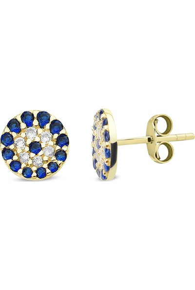 Lilarote Nazar Taşlı Altın Küpe