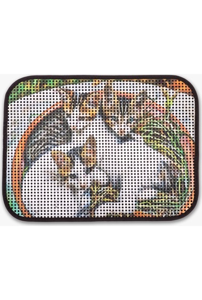 Bullcar Desenli Elekli Kedi Tuvalet Önü Paspası 60 x 45 cm Bullcar Desenli Elekli Kedi Tuvalet Önü Paspası 60 x 45 cm