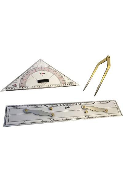 Sdm Paralel Cetvel Sarı Pergel Gönye 3lü Set Sdm Paralel Cetvel Sarı Pergel Gönye 3lü Set