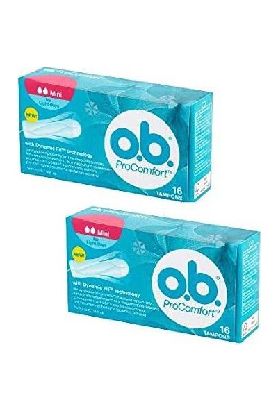 O.B. Procomfort Mini Tampon 16'lı x 2 O.B. Procomfort Mini Tampon 16'lı x 2
