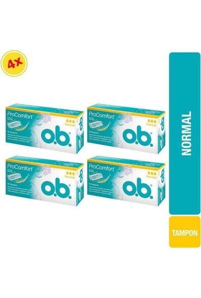 O.B. Procomfort Normal Tampon 16'lı x 4 O.B. Procomfort Normal Tampon 16'lı x 4