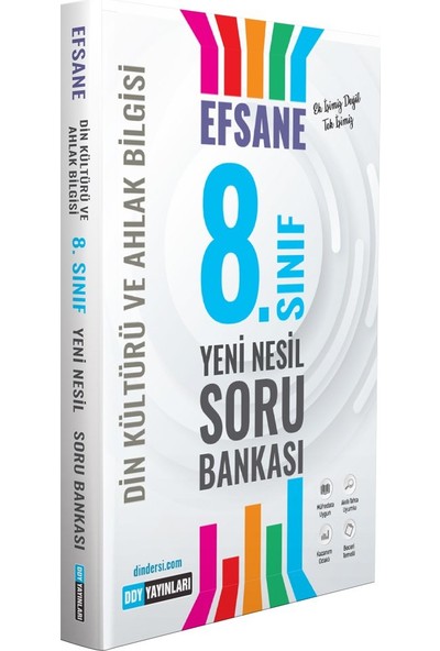 Ddy Yayınları 8. Sınıf Din Kültürü ve Ahlak Bilgisi Efsane Yeni Nesil Soru Bankası