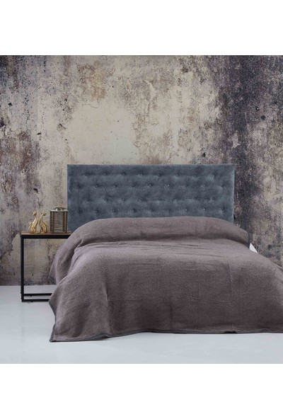 Meri Rose Gri Yün Uşak Battaniyesi