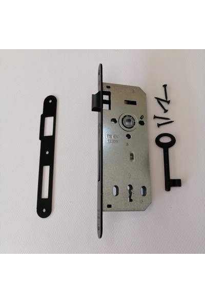 Özcanlar Mat Siyah Iç Kapı Kilidi Oval 40 mm