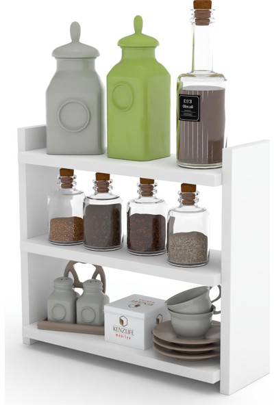 Kenzlife mutfak rafı apti byz 040x15 duvar tezgah