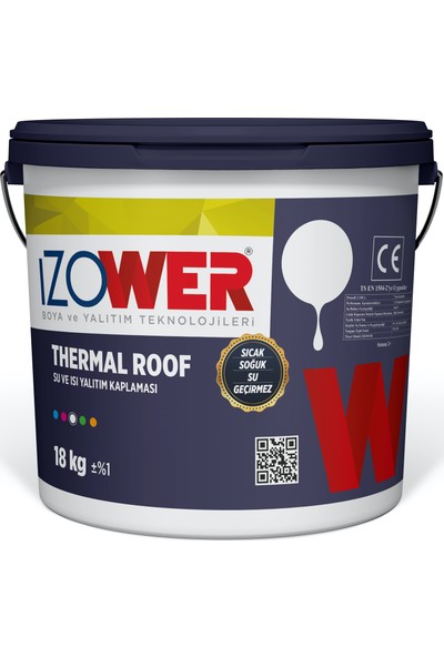 Izower Thermal Roof Isı ve Su Yalıtım Kaplaması Beyaz 18 kg Izower Thermal Roof Isı ve Su Yalıtım Kaplaması Beyaz 18 kg