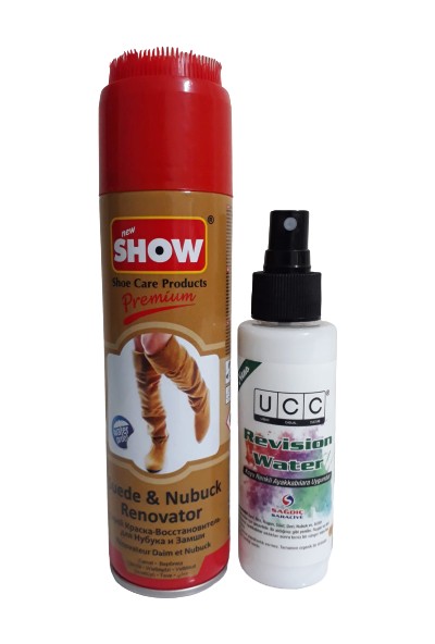 Show Süet Nubuk Sprey Camel ve Ucc Ayakkabı Temizleyici Sprey