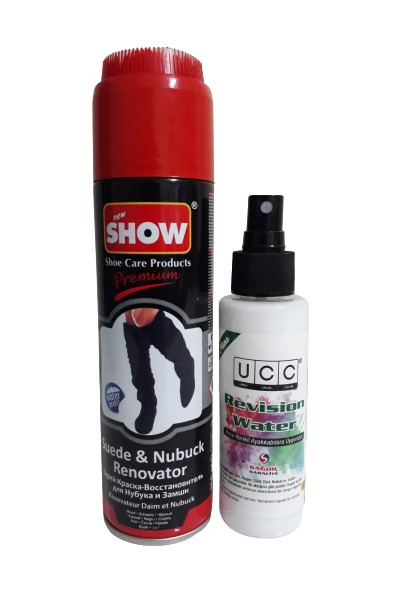 Show Süet Nubuk Sprey Siyah ve Ucc Ayakkabı Temizleyici Sprey