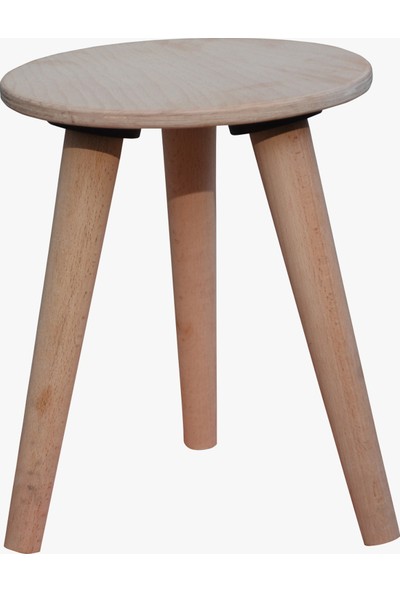 Art Ahşap Ahşap Yuvarlak Tabure