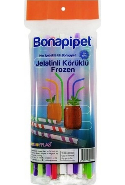 E-Ticaret Arena Bonapipet Pipet Renkli Jelatinli Körüklü 50 Li