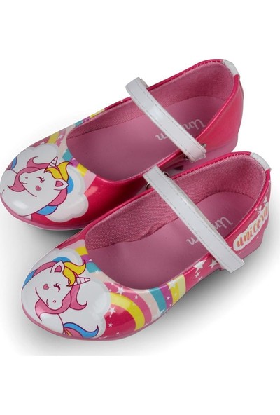Unicorn Kız Çocuk Pembe Babet Ayakkabı