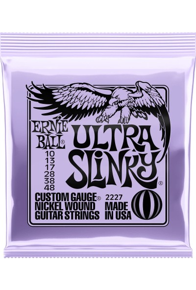 Ernie Ball 2227 Ultra Slinky Nickel Wound Electric Guitar Strings Elektro Gitar Teli 010-48 Ernie Ball 2227 Ultra Slinky Nickel Wound Electric Guitar Strings Elektro Gitar Teli 010-48