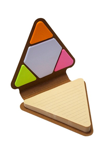 Paste Notes Geri Dönüşümlü Kapaklı Üçgen Not Seti