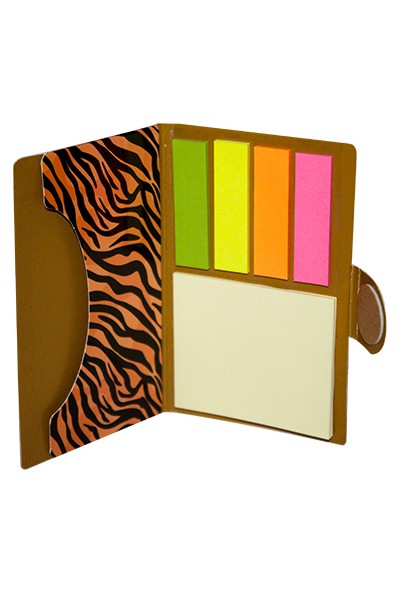 Paste Notes Kaplan Desenli Nano Kapaklı Not Defteri