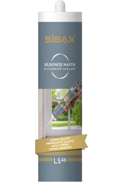 Sibax LS46 Sibax Silikonize Mastik 450gr Beyaz Sibax LS46 Sibax Silikonize Mastik 450gr Beyaz