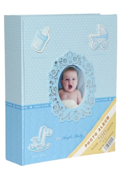 Sara 10x15 cm 200'lük Bebek Fotoğraf Albümü Mavi