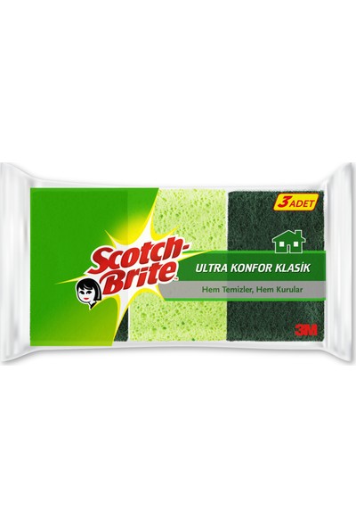 Scotch Brite bulaşık süngeri 3'lü