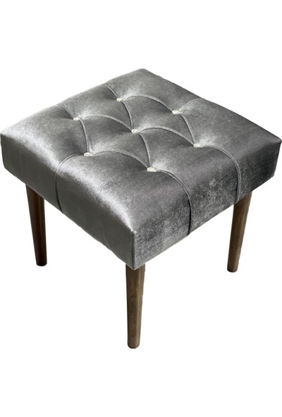 Vudi Design Lüks Kadife Kumaş Kapitoneli Ayak Ucu Kapı Önü Antre Puf Bench Ahşap Ayaklı Kare Vudi Design Lüks Kadife Kumaş Kapitoneli Ayak Ucu Kapı Önü Antre Puf Bench Ahşap Ayaklı Kare