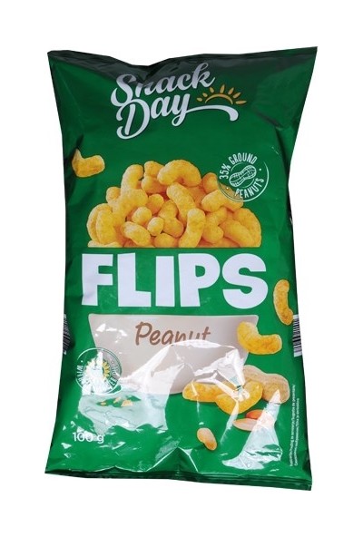 Snack Day Flips Peanut Yer Fıstığı Aromalı Cips 100G Snack Day Flips Peanut Yer Fıstığı Aromalı Cips 100G