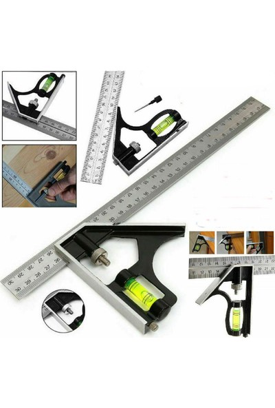 Bts 12271 Ayarlanabilir Terazili Açı Ölçer Gönye 45°-90° 30 cm Bts 12271 Ayarlanabilir Terazili Açı Ölçer Gönye 45°-90° 30 cm