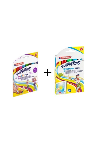 Edding Magıc 7+1 Sihirli Keçeli Kalem + Edding Funtastıc Cam Kalemi Seti Edding Magıc 7+1 Sihirli Keçeli Kalem + Edding Funtastıc Cam Kalemi Seti
