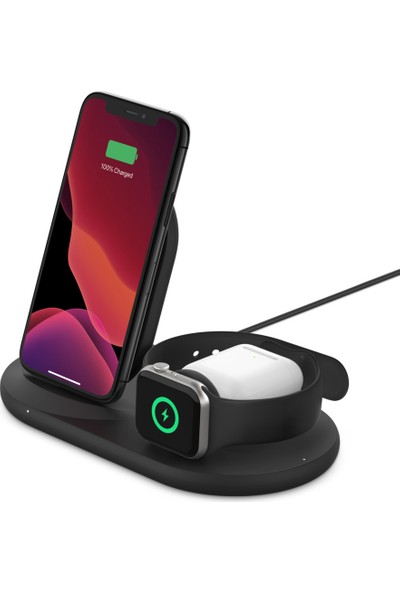 Belkin Boost↑charge™ 3'ü 1 Arada Apple Ürünleriniz Için Kablosuz Şarj Cihazı Belkin Boost↑charge™ 3'ü 1 Arada Apple Ürünleriniz Için Kablosuz Şarj Cihazı