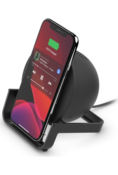 Belkin Boostcharge Kablosuz Şarj Standı 10W + Kablosuz Hoparlör (Endüktif Şarj Cihazı, Qı Desteği , 10W, Dahili Bluetooth Hoparlör) , Siyah Belkin Boostcharge Kablosuz Şarj Standı 10W + Kablosuz Hoparlör (Endüktif Şarj Cihazı, Qı Desteği , 10W, Dahili Bluetooth Hoparlör) , Siyah
