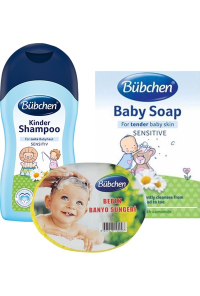 Bübchen Bebek Şampuanı 200 Ml + Sabun + Sünger